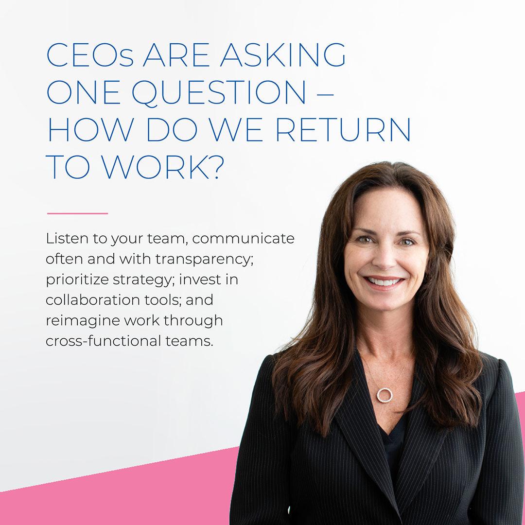 CEOs are asking one question – how do we return to work? - Mary Ann O'Brien